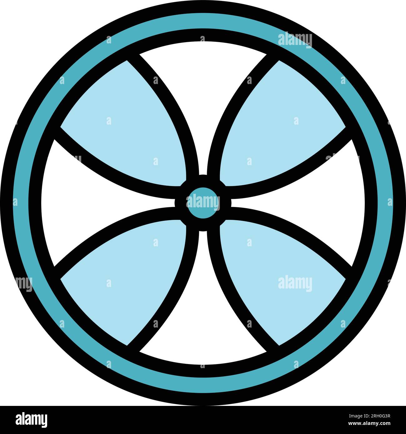 Modern car wheel icon outline vector. Tire rim. Jdm steel color flat ...