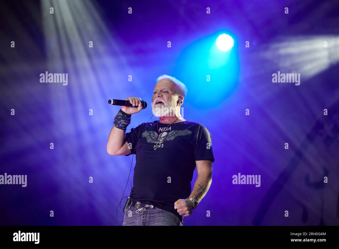 Berlin, Germany. 12th Aug, 2023. The singer Nino de Angelo is on stage ...