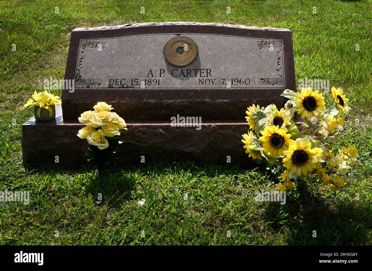 The grave of country music pioneer and founder of the historic Carter ...