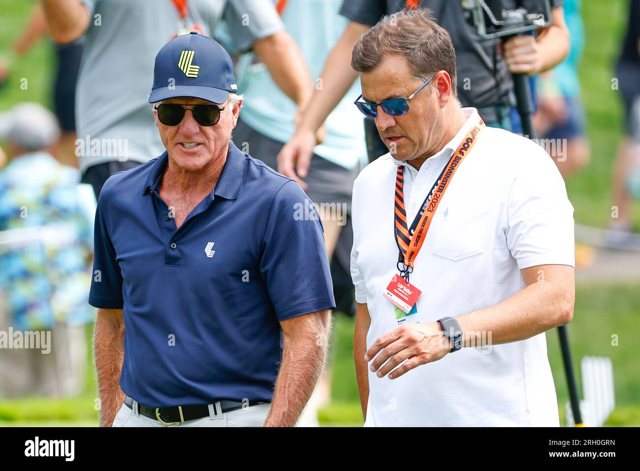 BEDMINSTER, NJ - AUGUST 12: Greg Norman CEO of LIV Golf and F1 Managing ...