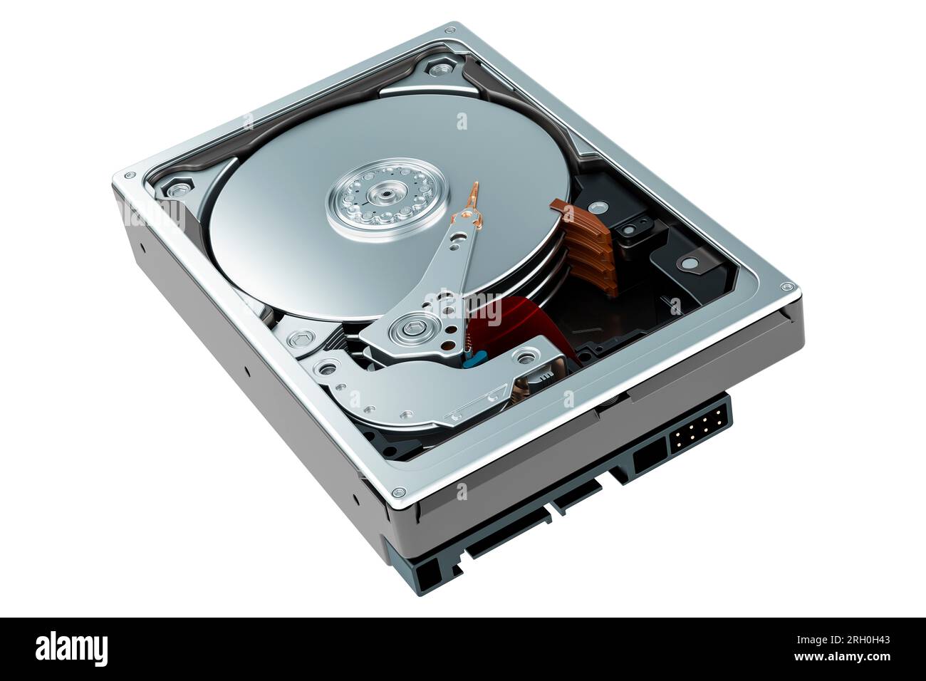 Hard Disk Drive, HDD. 3D rendering isolated on white background Stock ...