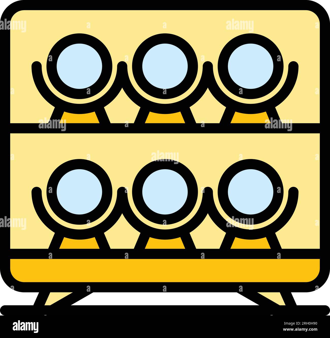 Shop winery rack icon outline vector. Wine cabinet. Interior bar color ...