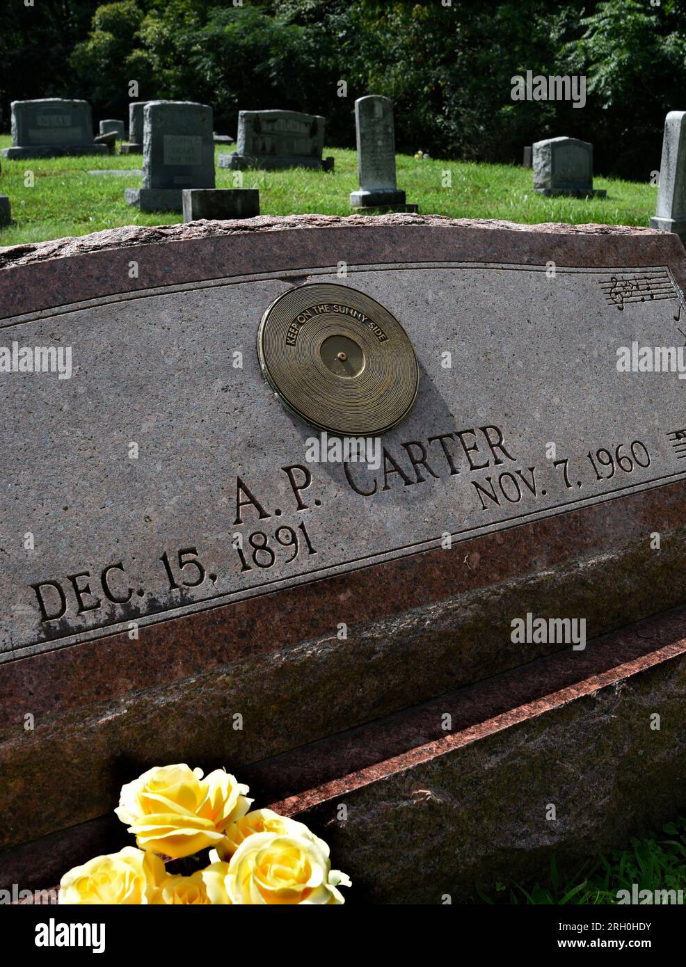 The grave of country music pioneer and founder of the historic Carter Family, in Maces Spring in ...