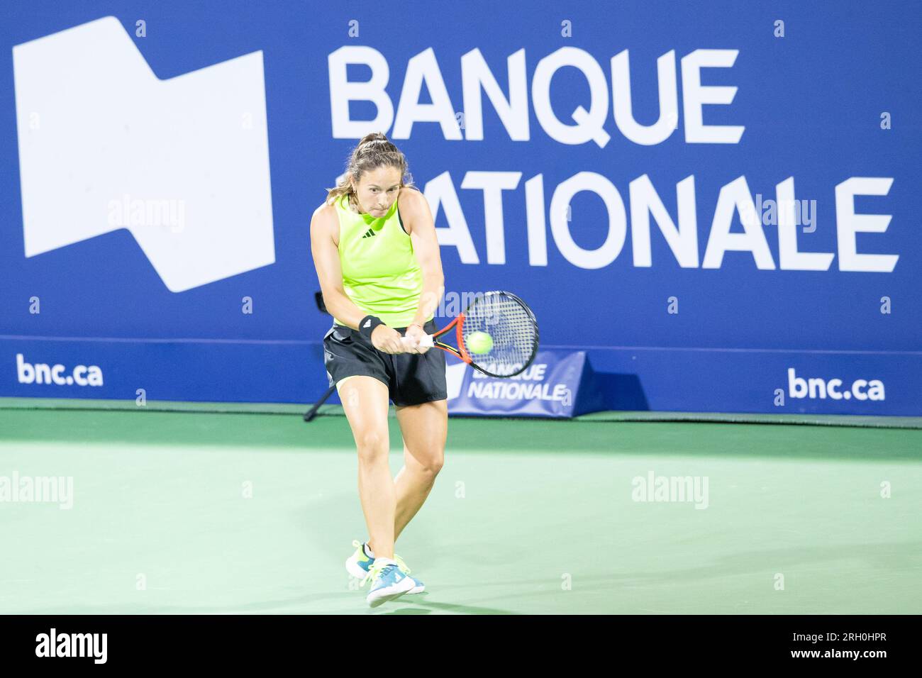 August 11, 2023: Daria Kasatkina returns the ball during the WTA ...