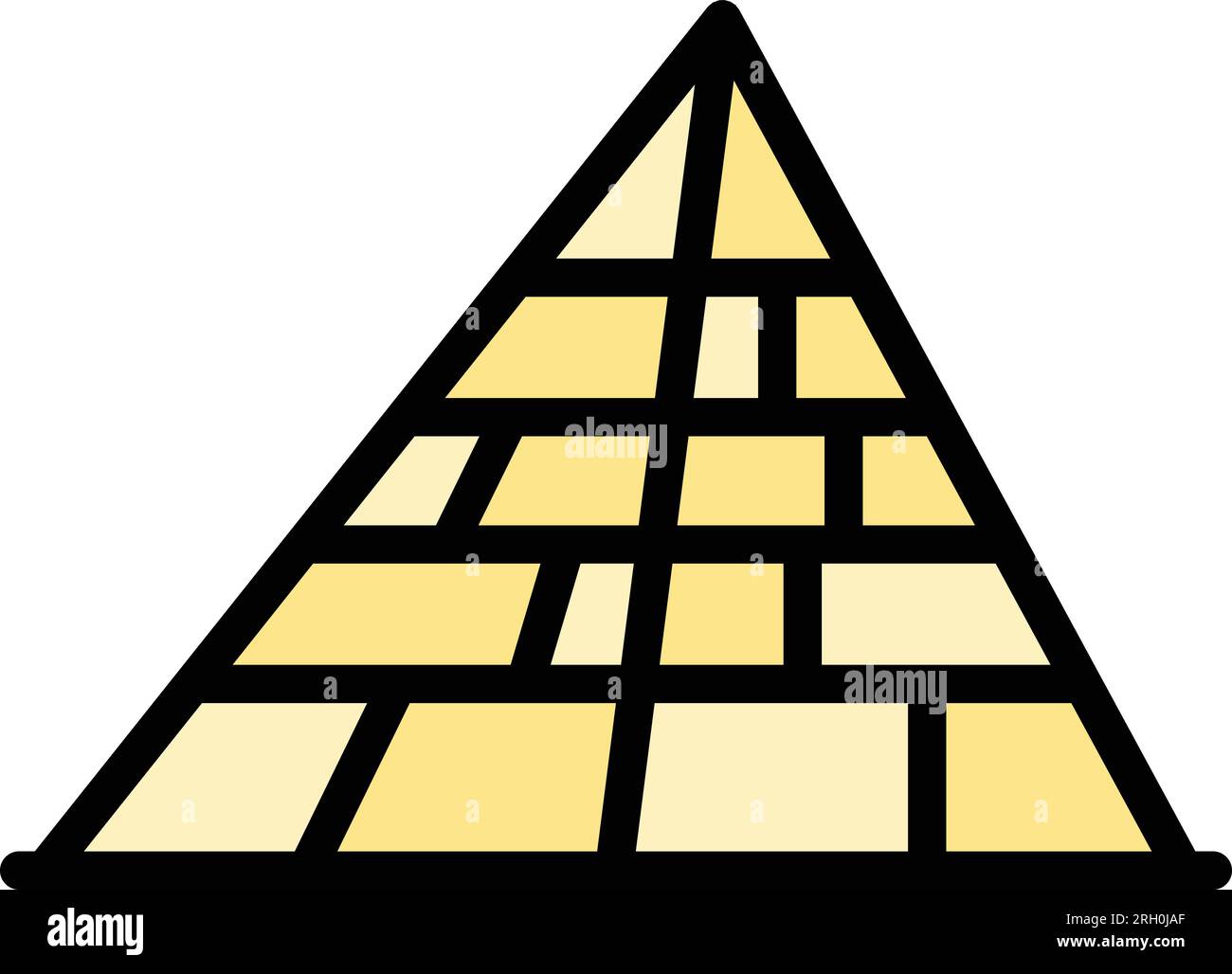 Africa pyramid icon outline vector. Ancient egypt. Cairo desert color ...