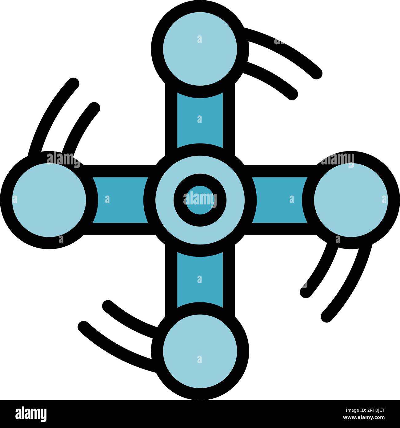 Automatic water irrigation icon outline vector. Drip system. Farm pipe ...