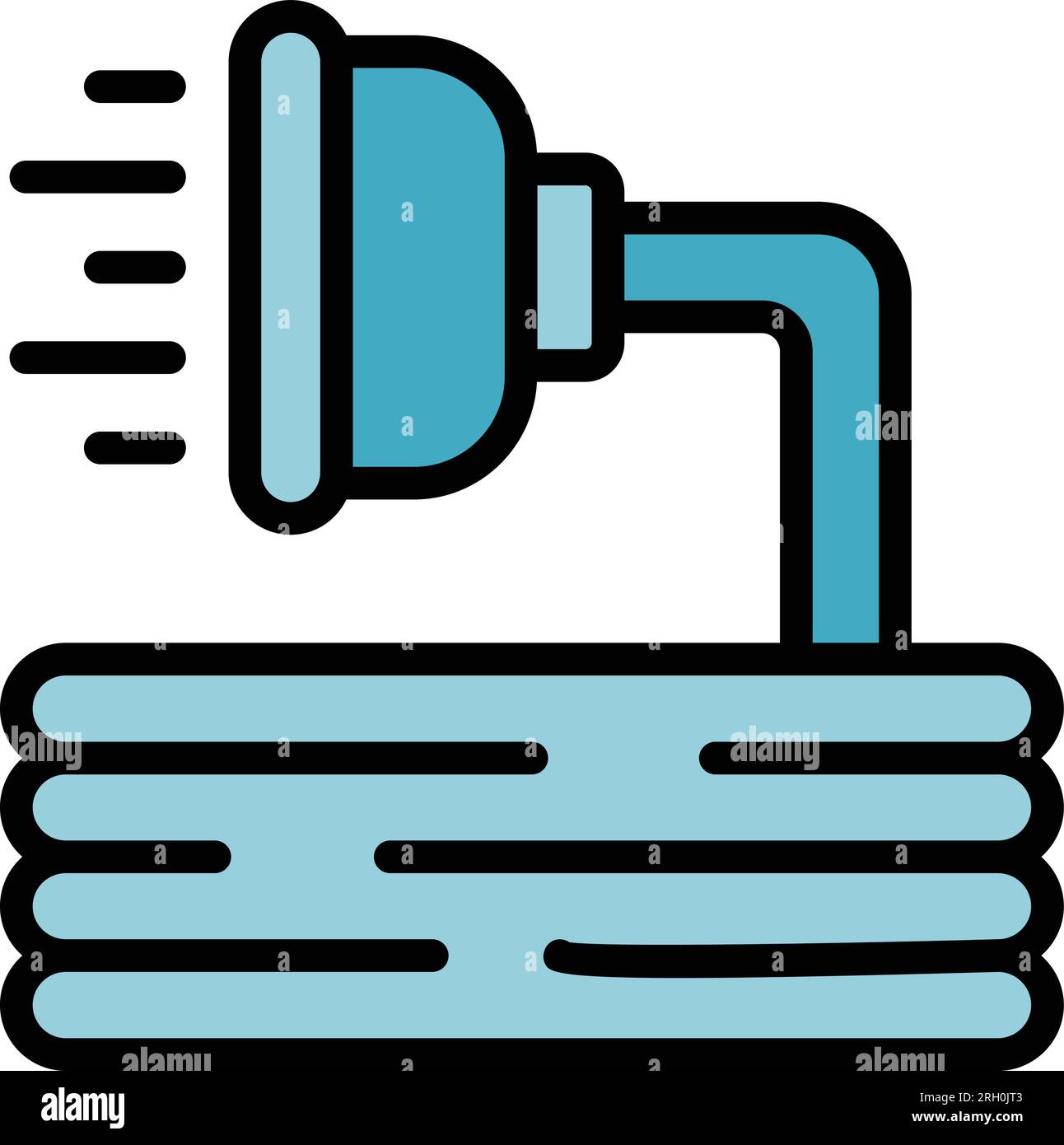 Garden water hose icon outline vector. Irrigation system. Farm pipe ...