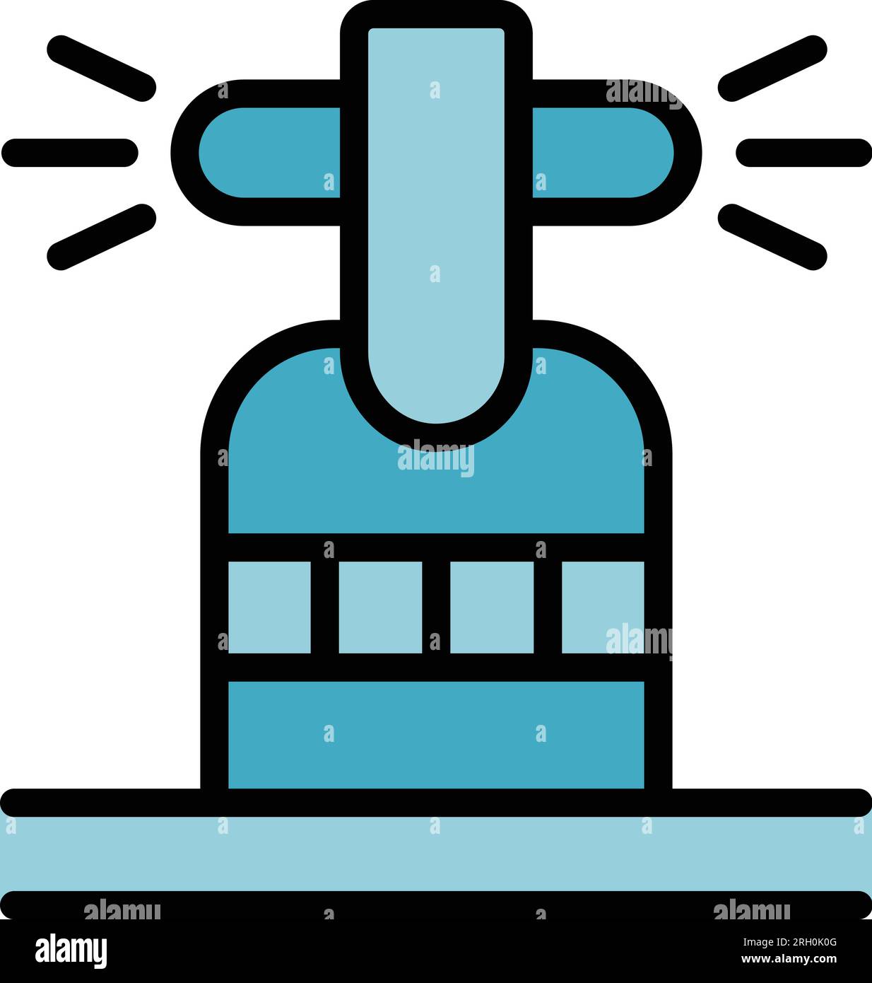 Garden sprinkler icon outline vector. Water system. Farm pipe color ...