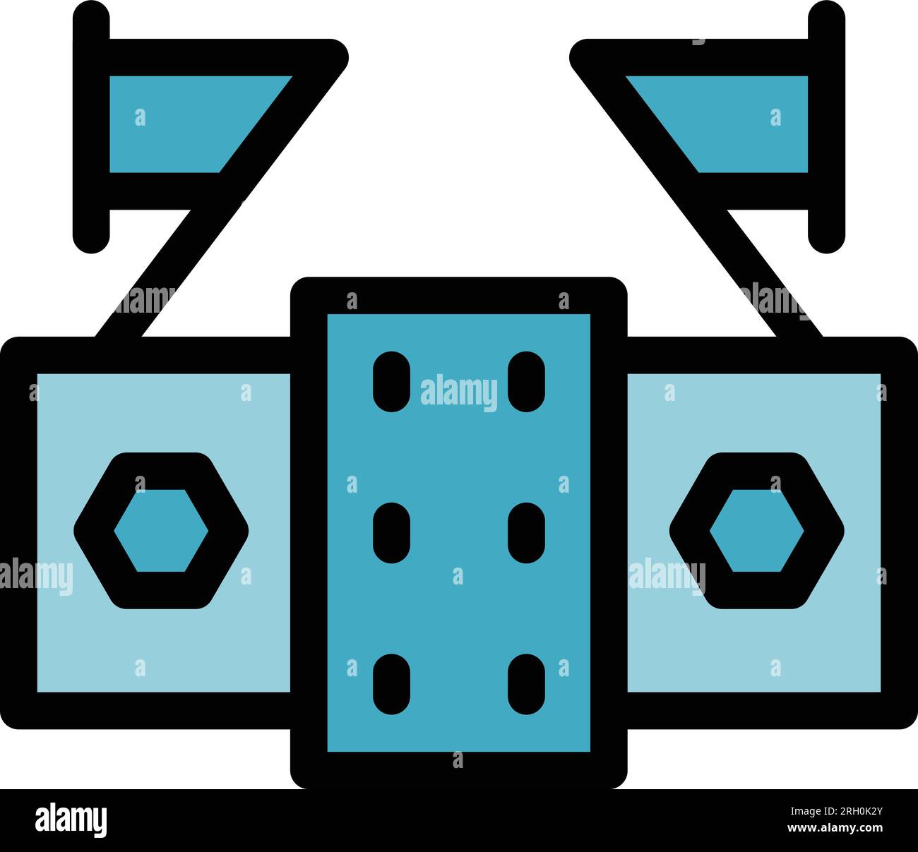 Cinema mount icon outline vector. Digital tv. Wall vesa color flat ...