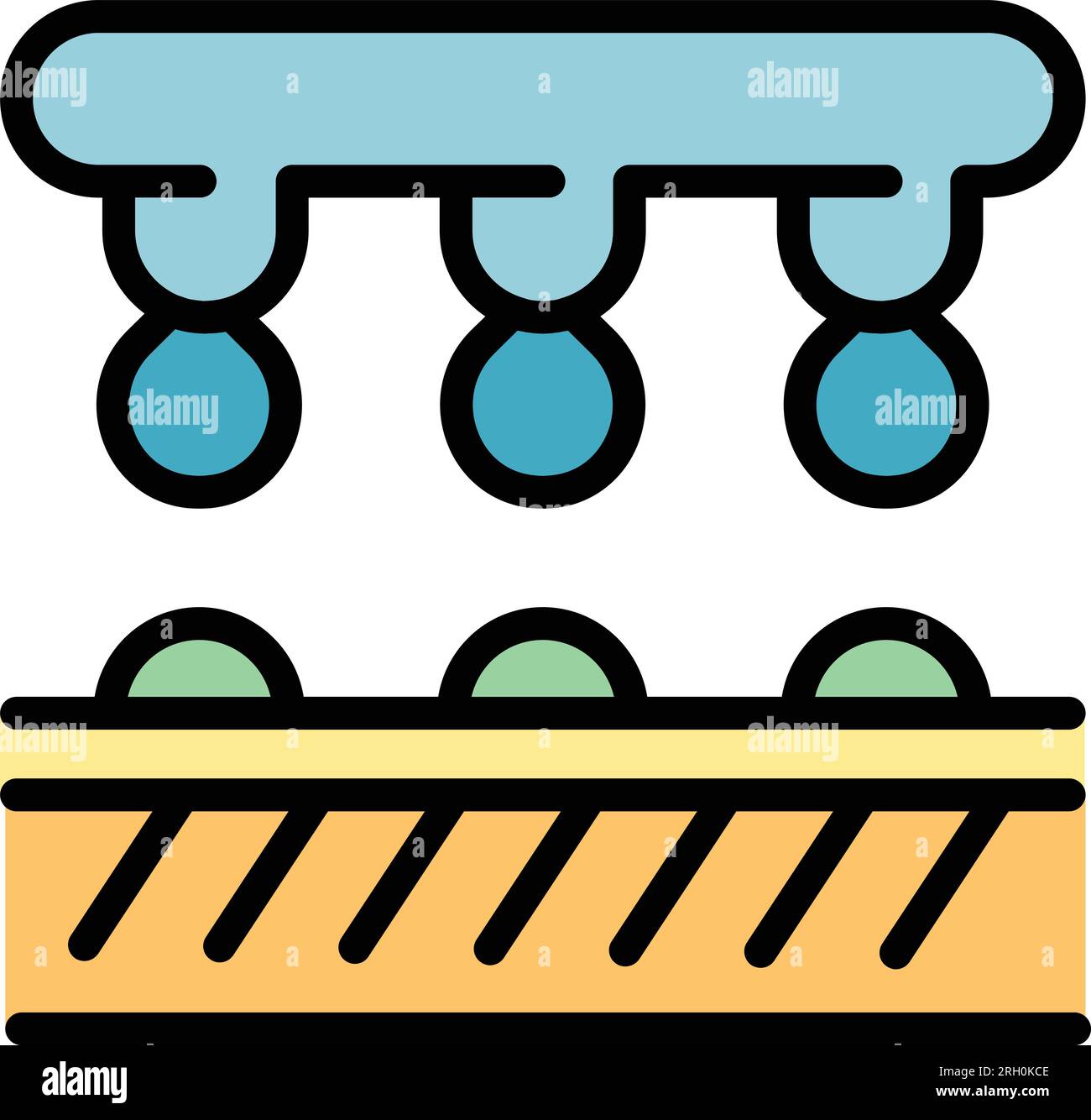 Automatic farm icon outline vector. Water system. Garden pipe color ...