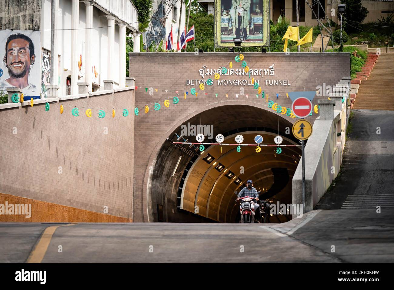 A general view of Betong Mongkollit Tunnel, the first and largest road ...
