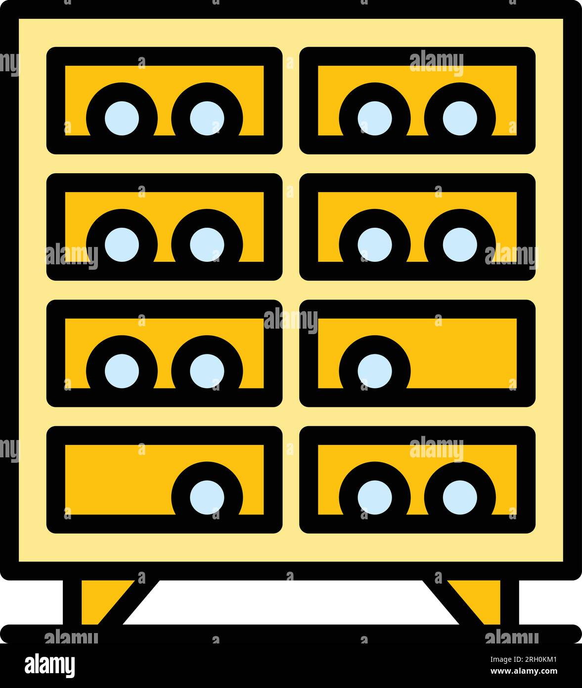 Wood wine cabinet icon outline vector. Bar liquor. Winery rack color ...