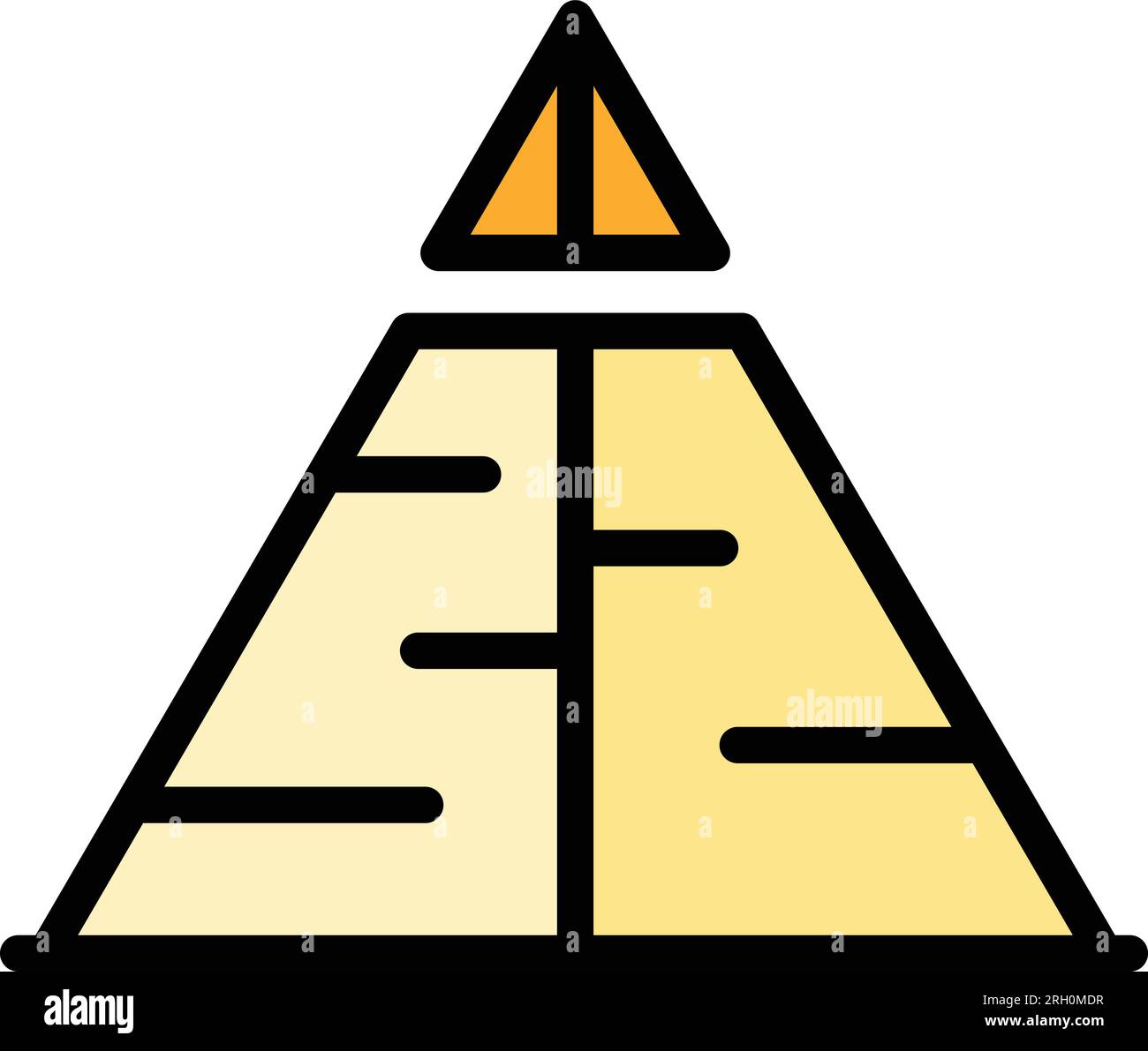 Sand pyramid icon outline vector. Ancient Egypt. Cairo desert color ...