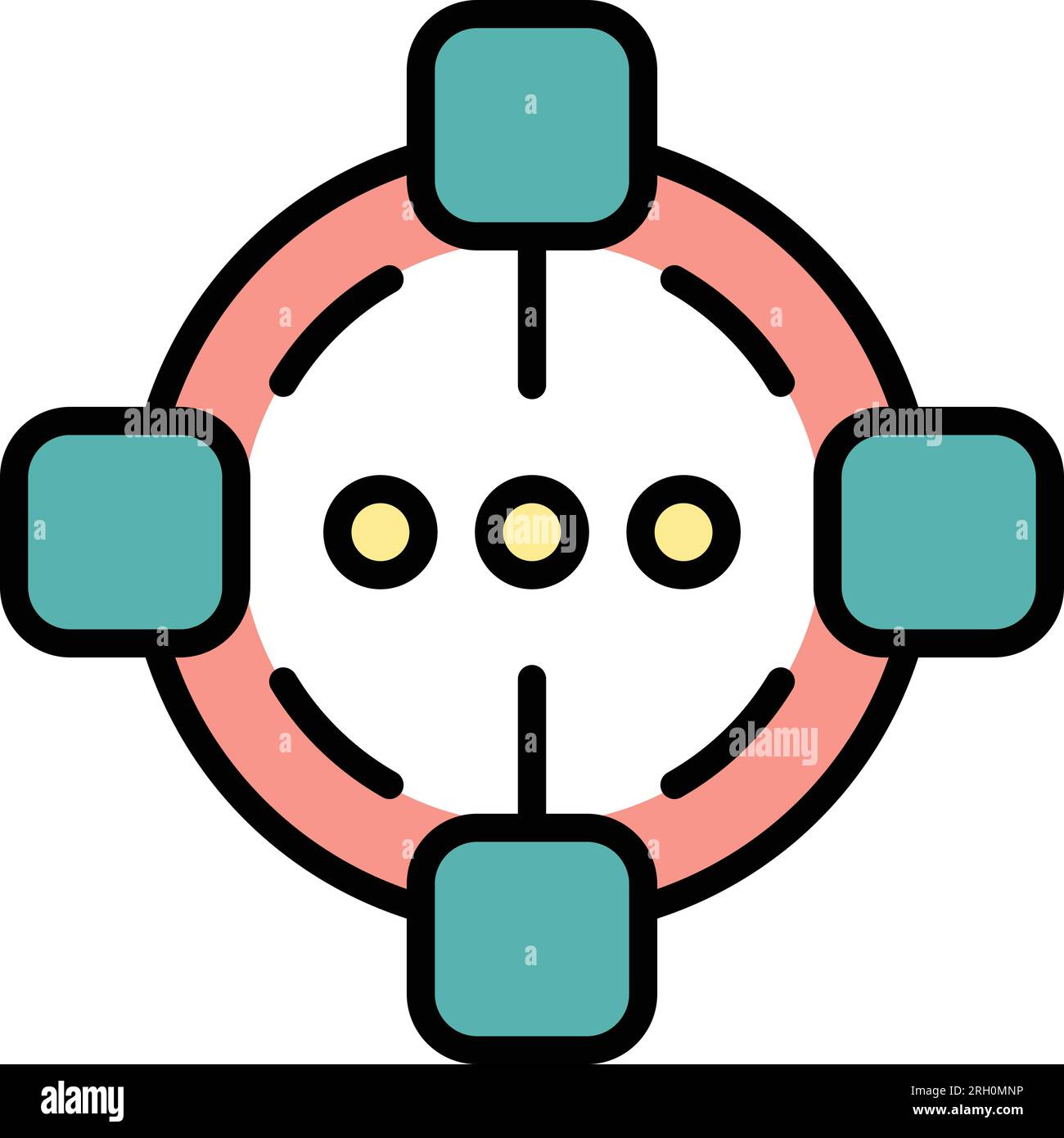 Scheme software icon outline vector. Business project. Arrow progress ...