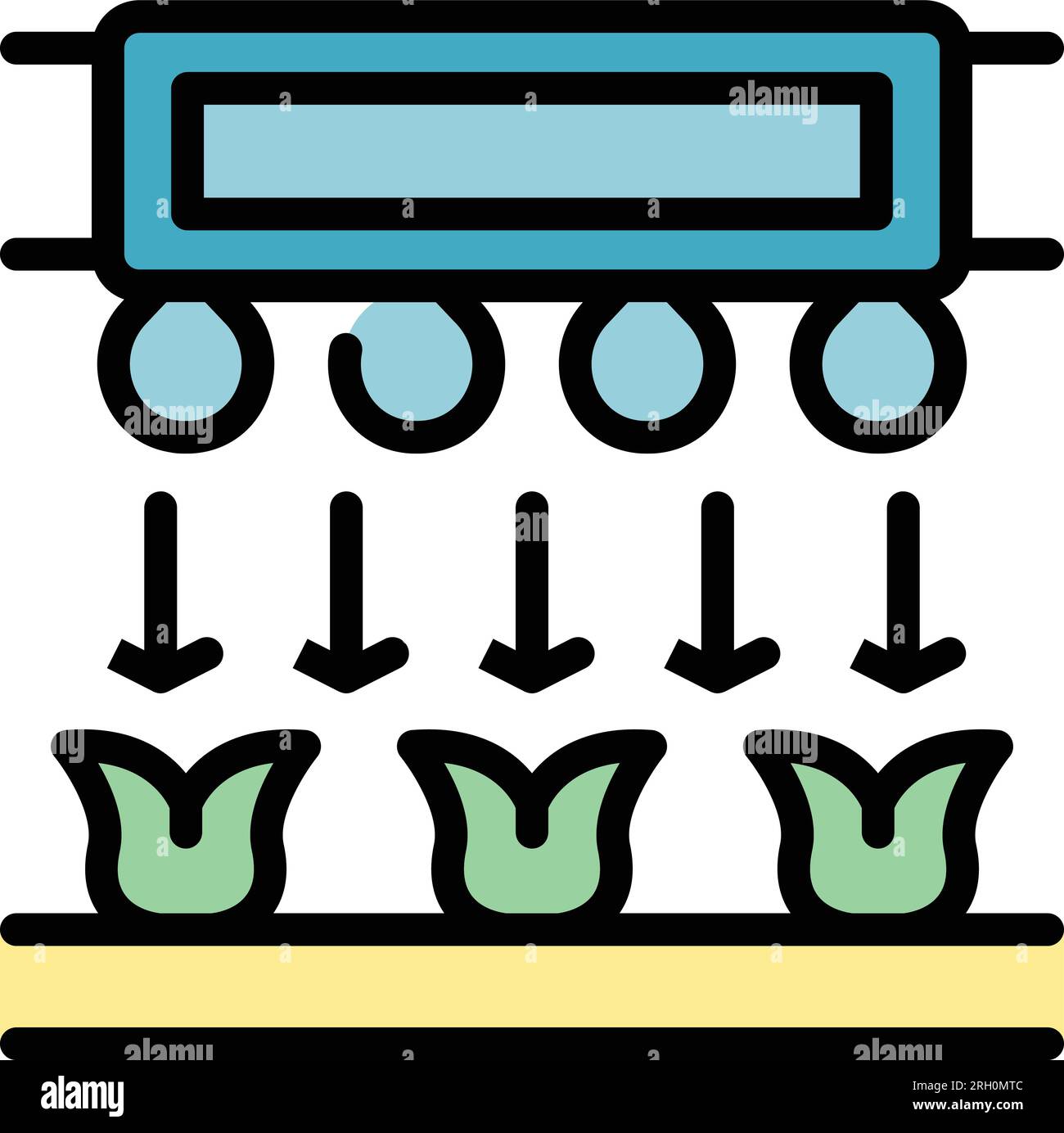 Automatic drip system icon outline vector. Garden irrigation. Farm ...