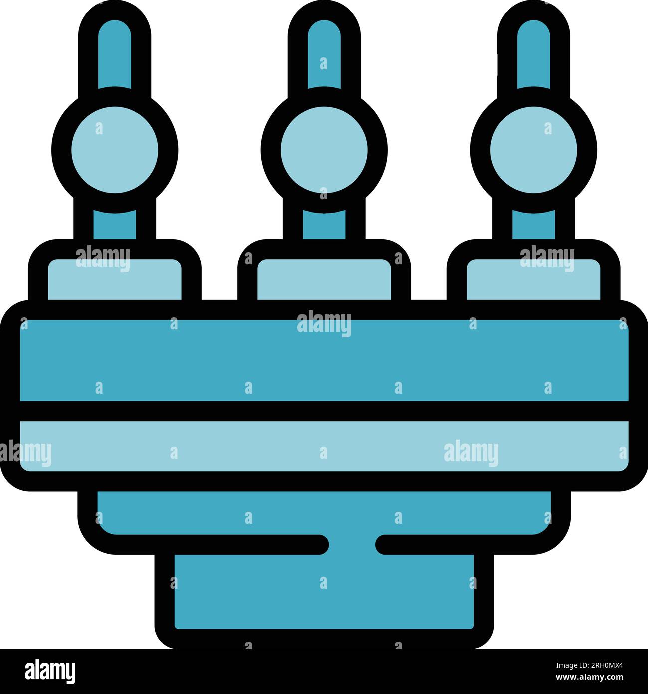Drip system icon outline vector. Water irrigation. Automatic farm color ...