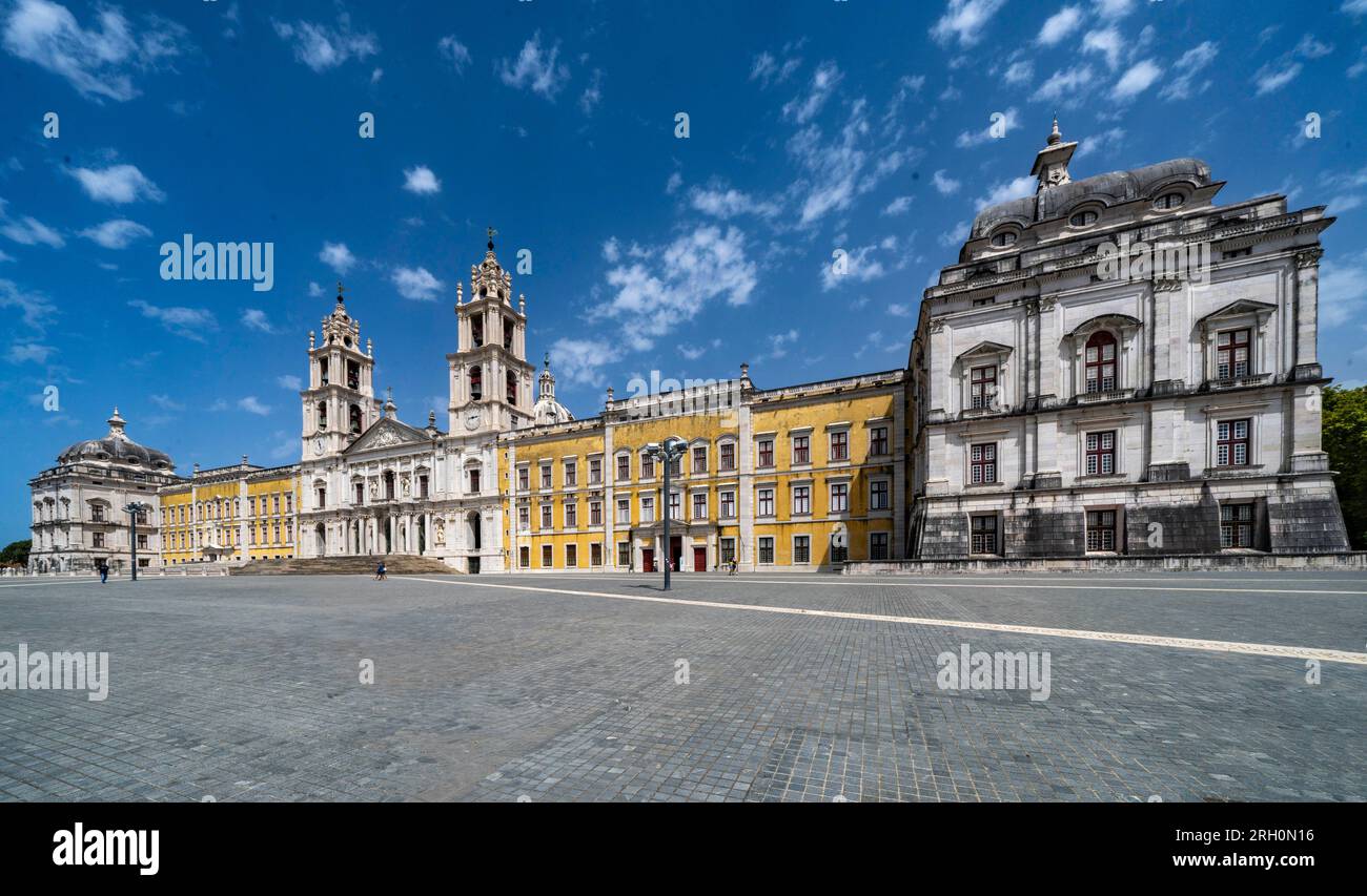 Mafra National Palace, Portugal. Grand baroque and neoclassical royal ...