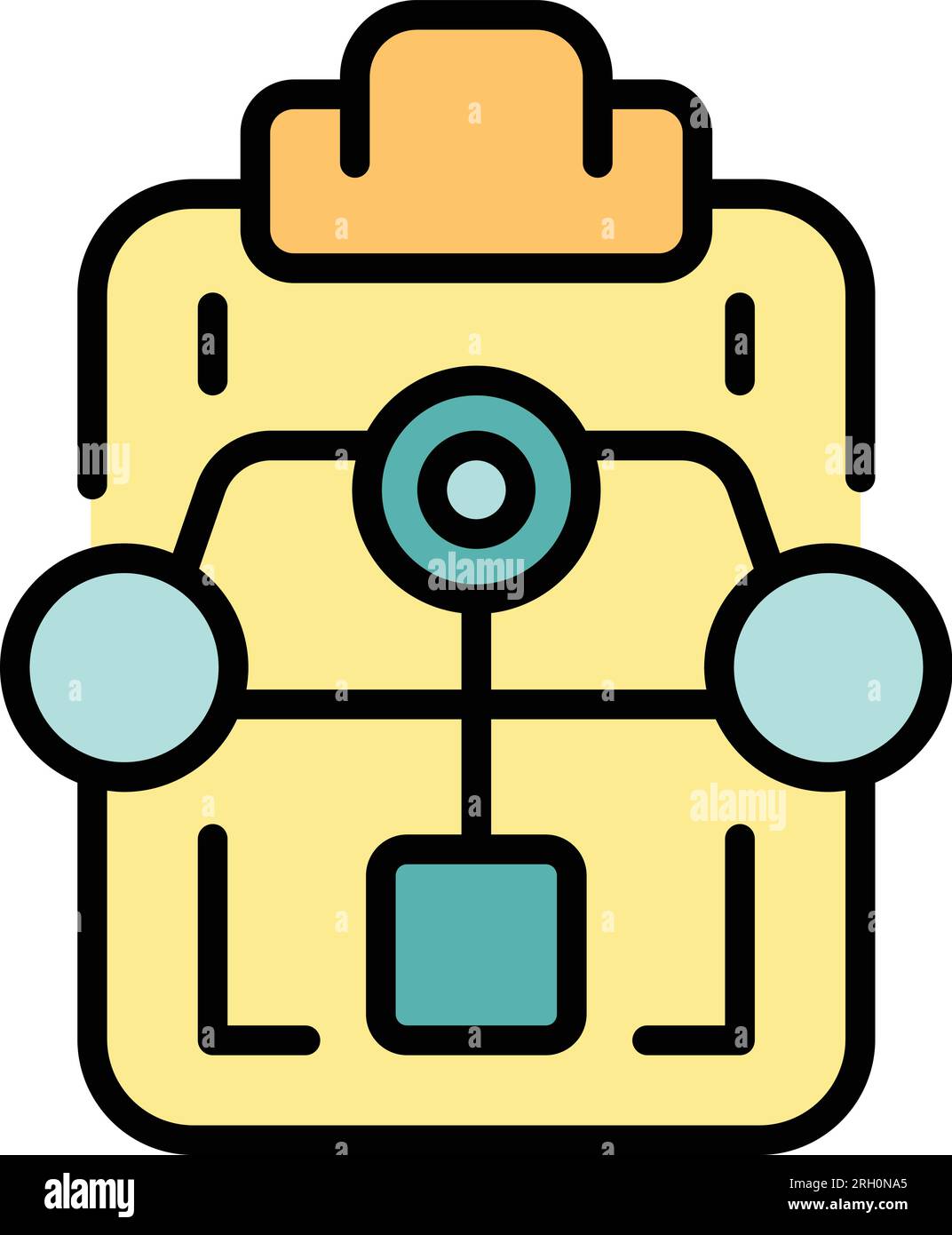 Workflow clipboard icon outline vector. Flow gear. Business project ...