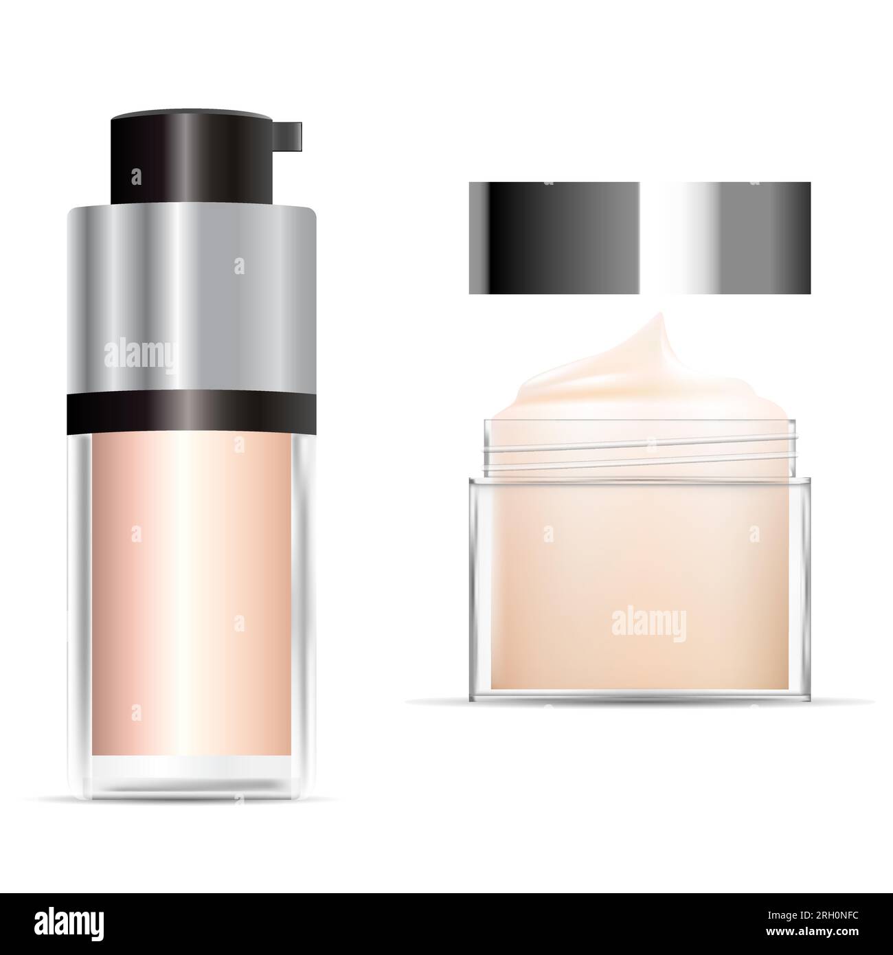 Cream makeup top view Stock Vector Images - Alamy