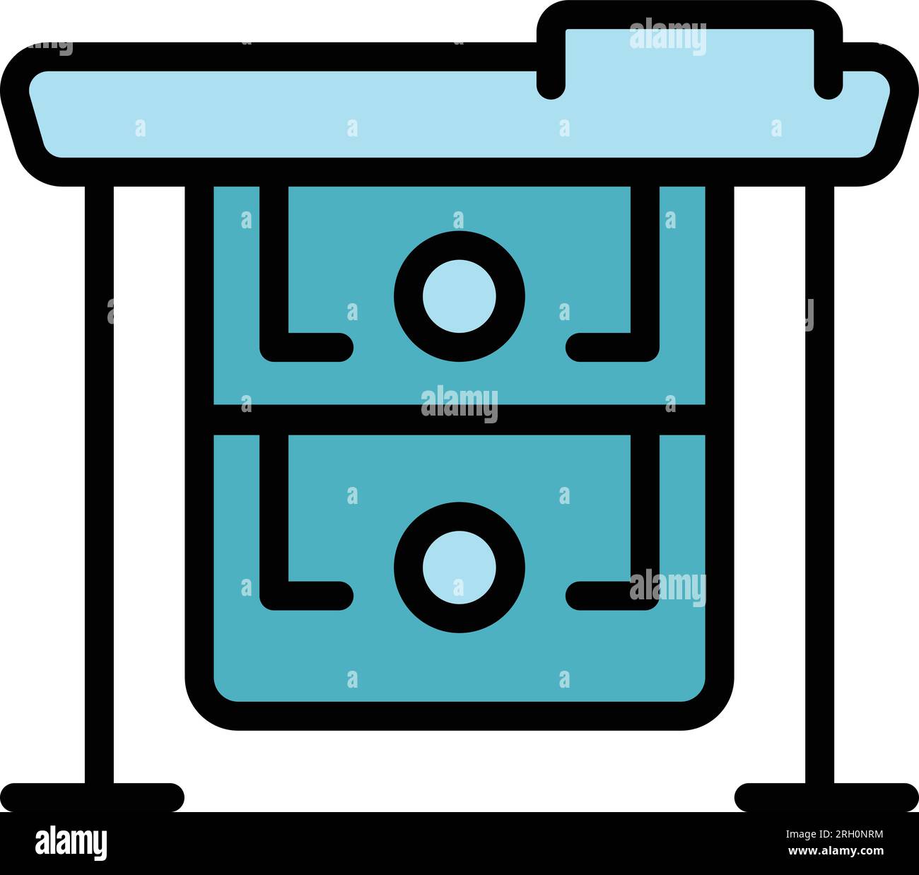Steam table icon outline vector. Iron board. Home ironing color flat ...