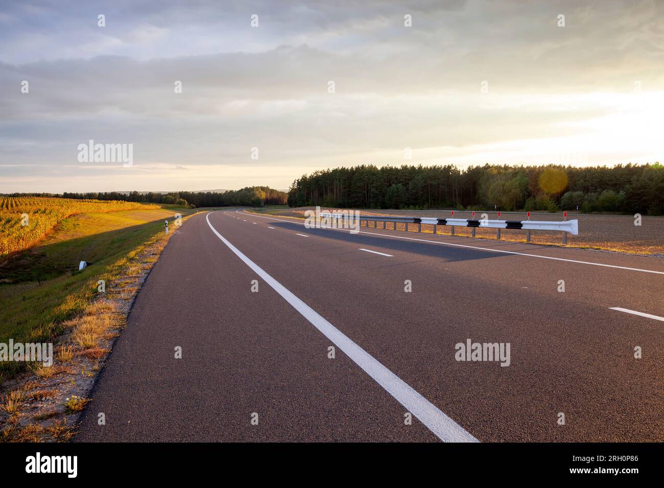 paved highway made a long time ago, an empty paved road in the ...