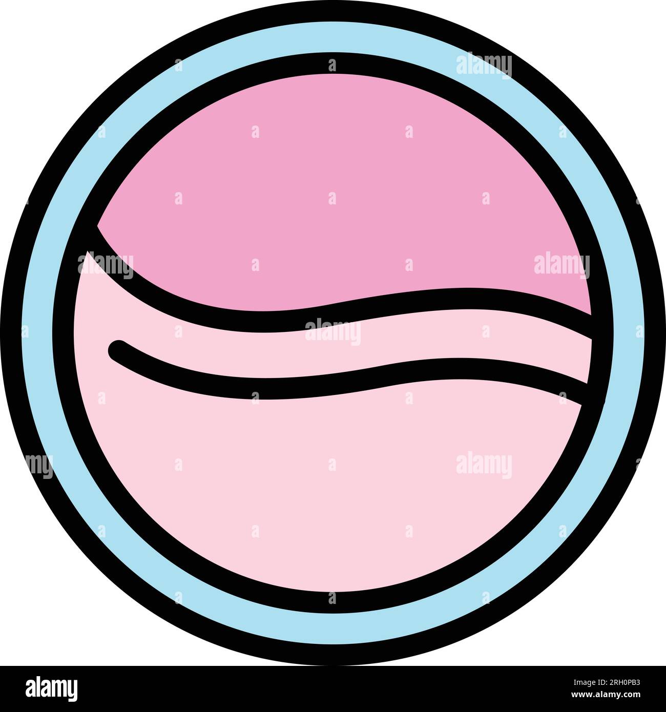 Full eye patch icon outline vector. Face mask. Cream skin color flat ...