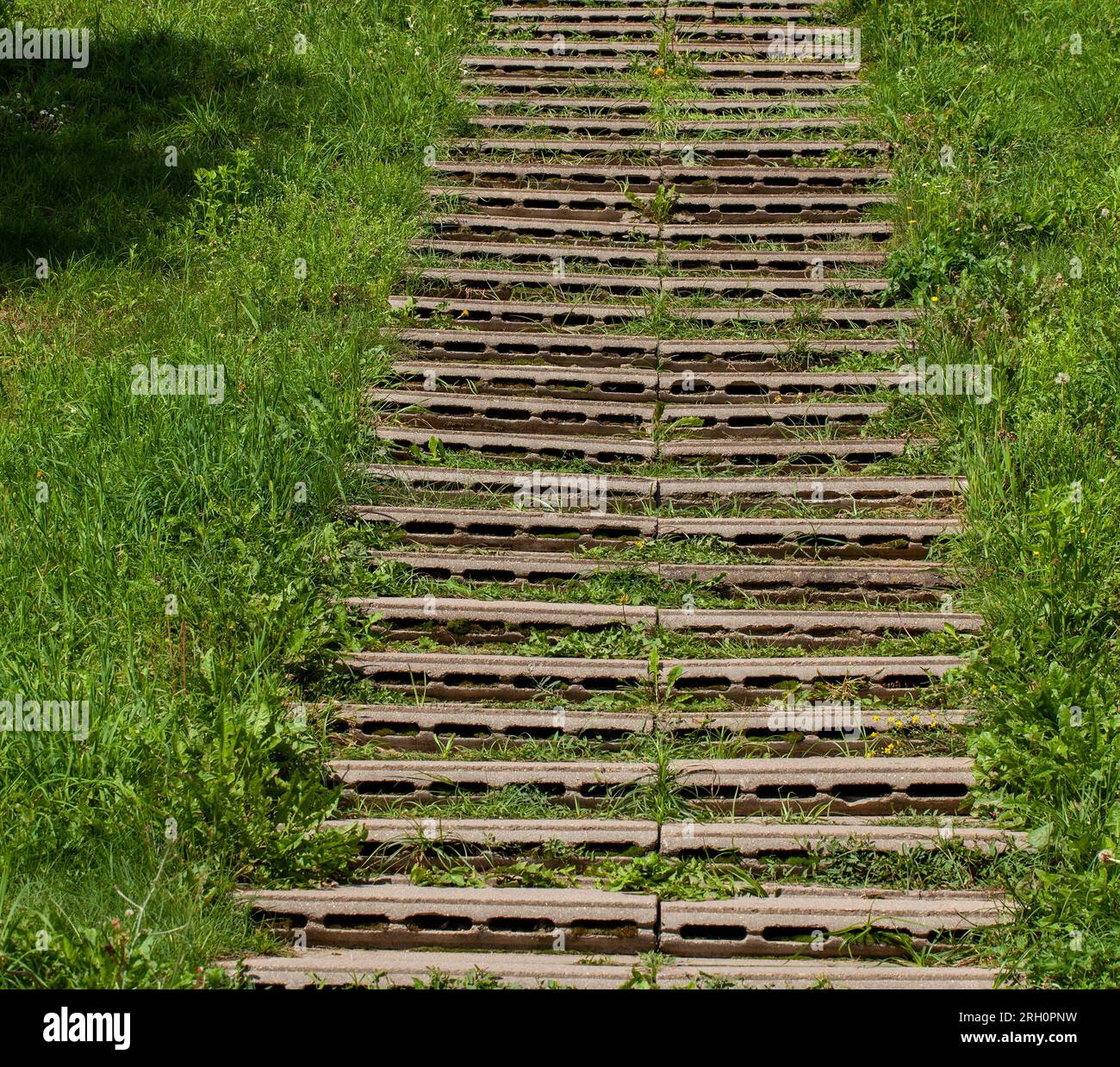 an old staircase in the countryside, steps of a street staircase in ...