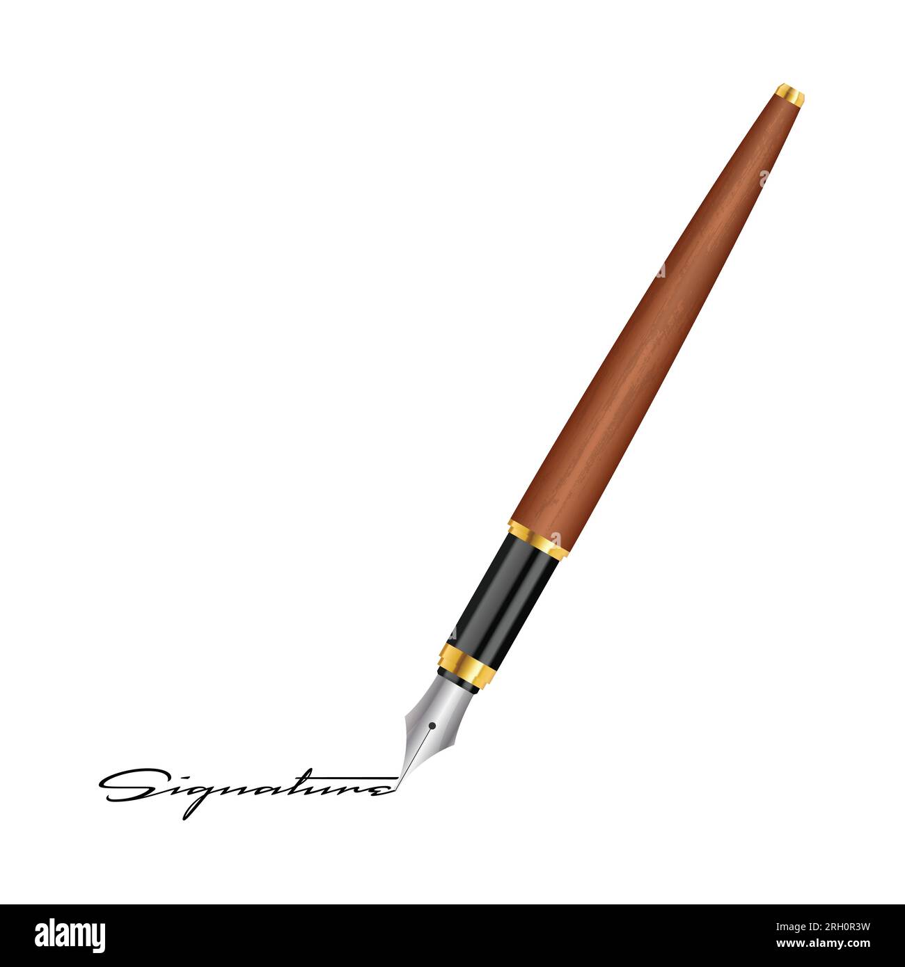 Signature fountain pen Stock Vector Images - Alamy