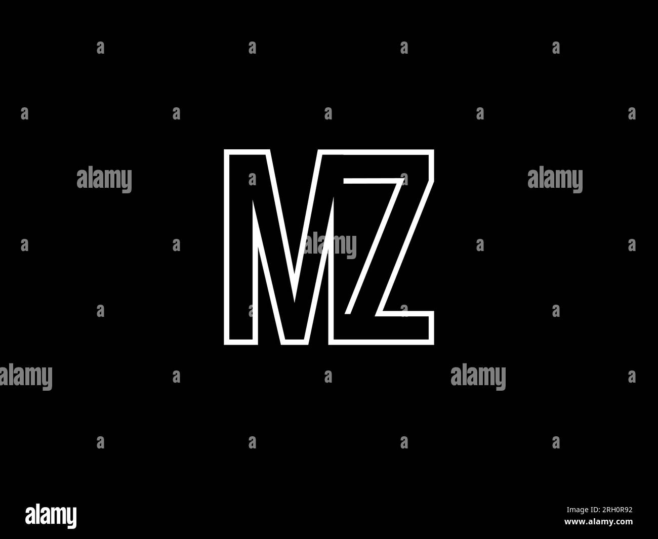 Initial MZ letter Logo Design vector Template. Monogram or letter mark MZ logo Design Stock ...