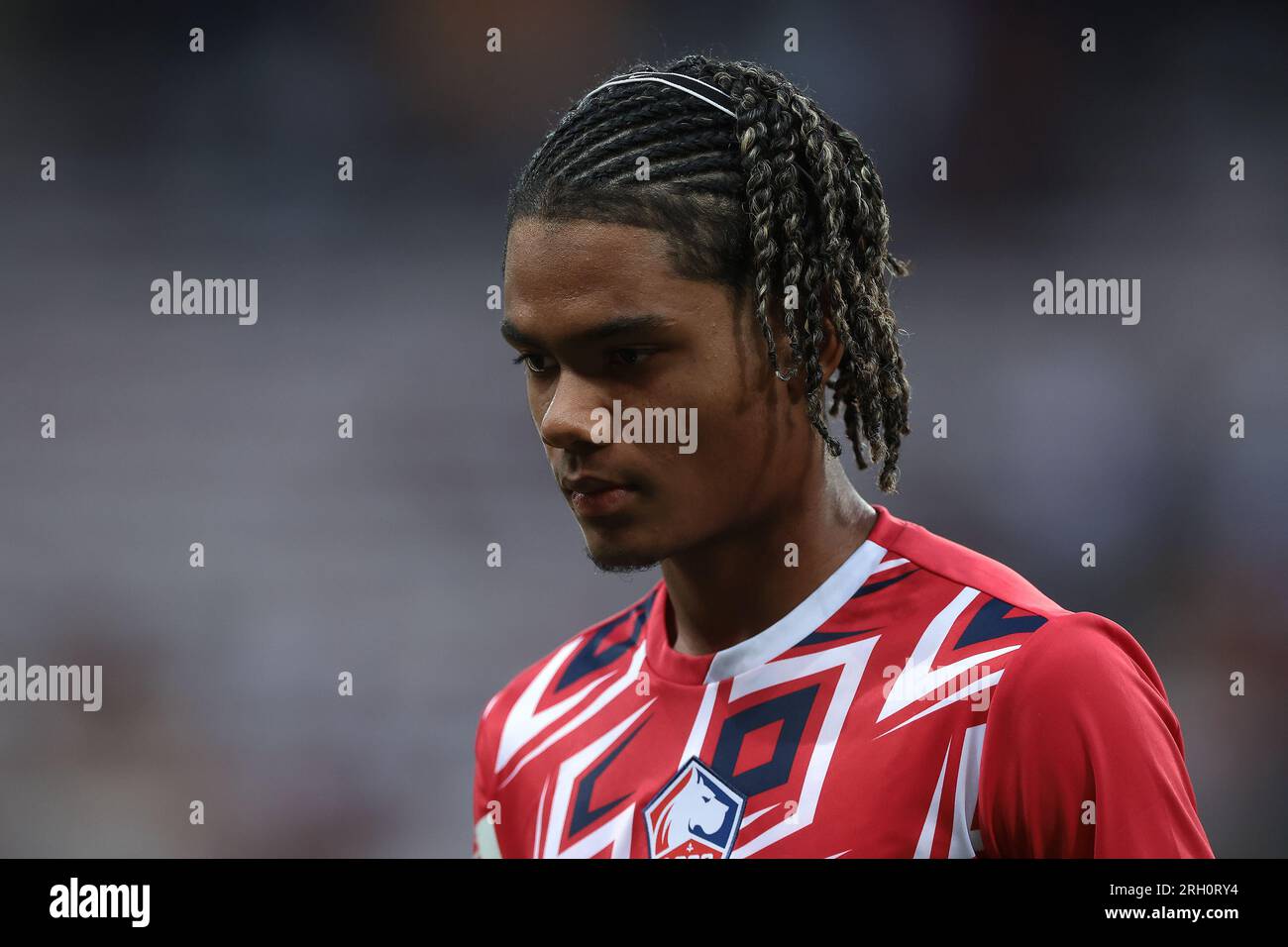 Nice, France, 11th August 2023. Aaron Malouda of LOSC Lille looks on ...
