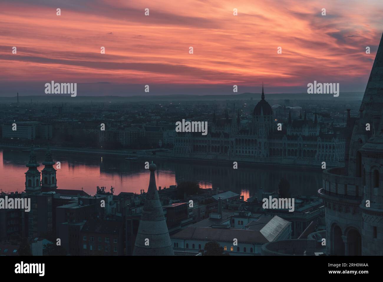 Budapest cityscape during sunset Stock Photo - Alamy