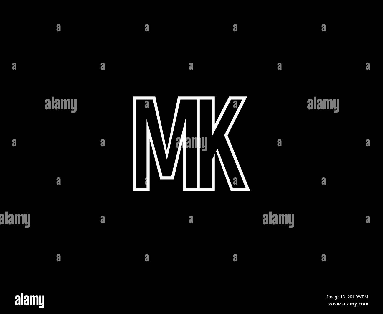 Initial MK letter Logo Design vector Template. Monogram or letter mark ...