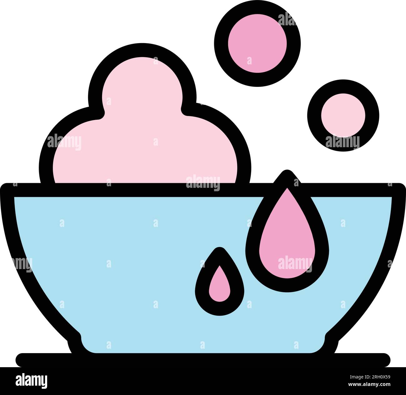 Foam bowl icon outline vector. Liquid detergent. Dish kitchen color ...