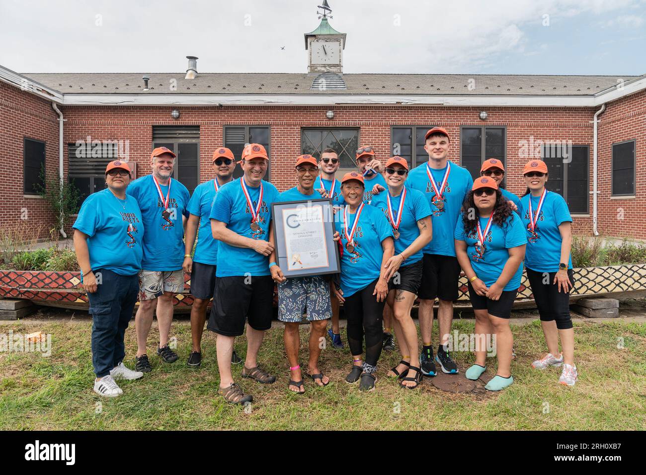 New York, USA. 12th Aug, 2023. City Comptroller's team with Brad Lander ...