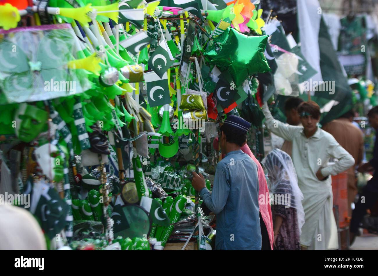 Peshawar, Peshawar, Pakistan. 12th Aug, 2023. People visit a market to ...