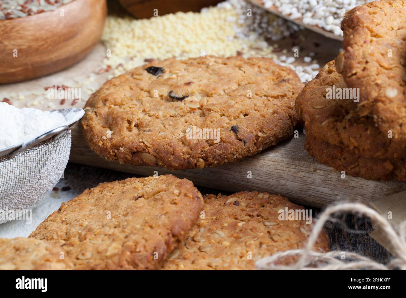 oatmeal cookies with the addition of dried fruits and various types of ...