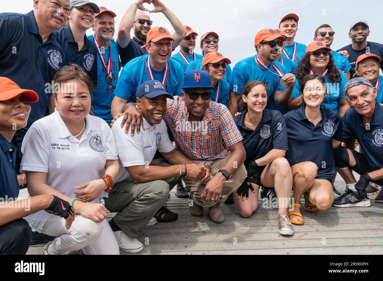 New York, USA. 12th Aug, 2023. Mayor Eric Adams, City Comptroller Brad ...