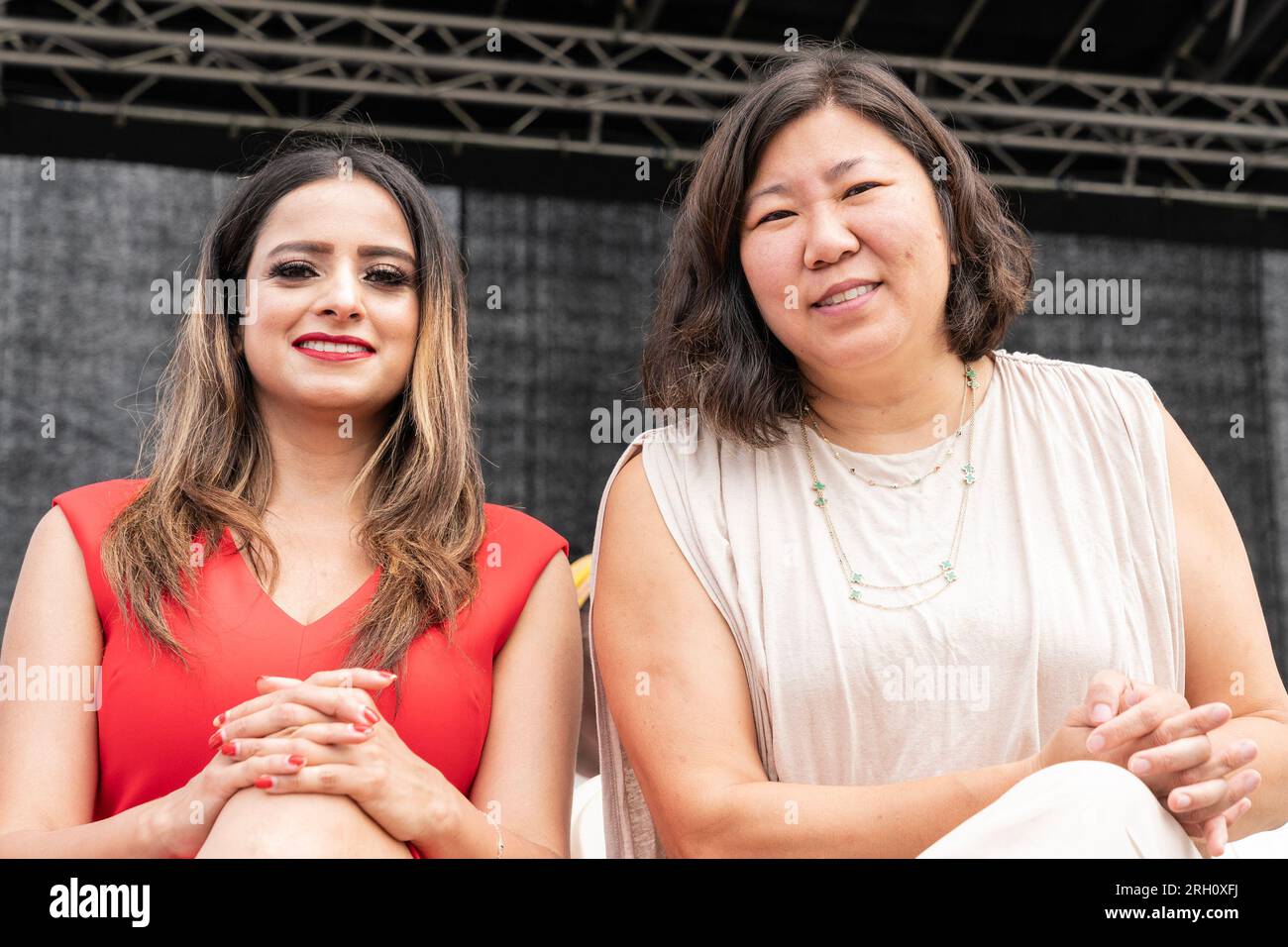 New York, USA. 12th Aug, 2023. State Assembly member Jenifer Rajkumar ...