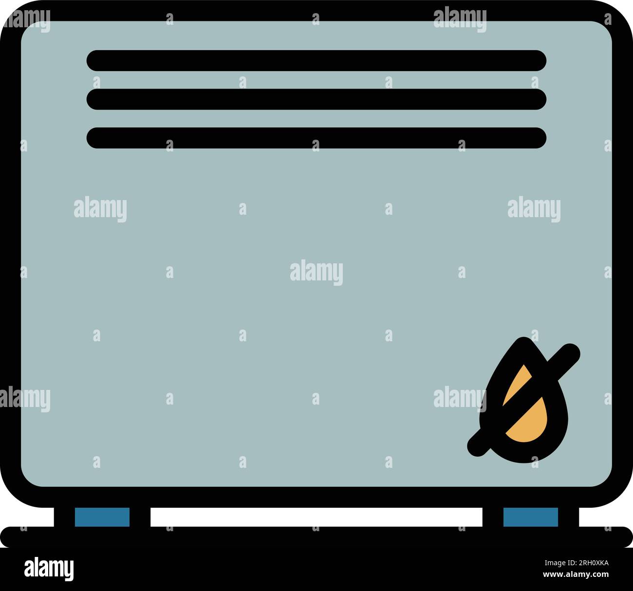 Heat radiator icon outline vector. Home heating. Wall air color flat ...