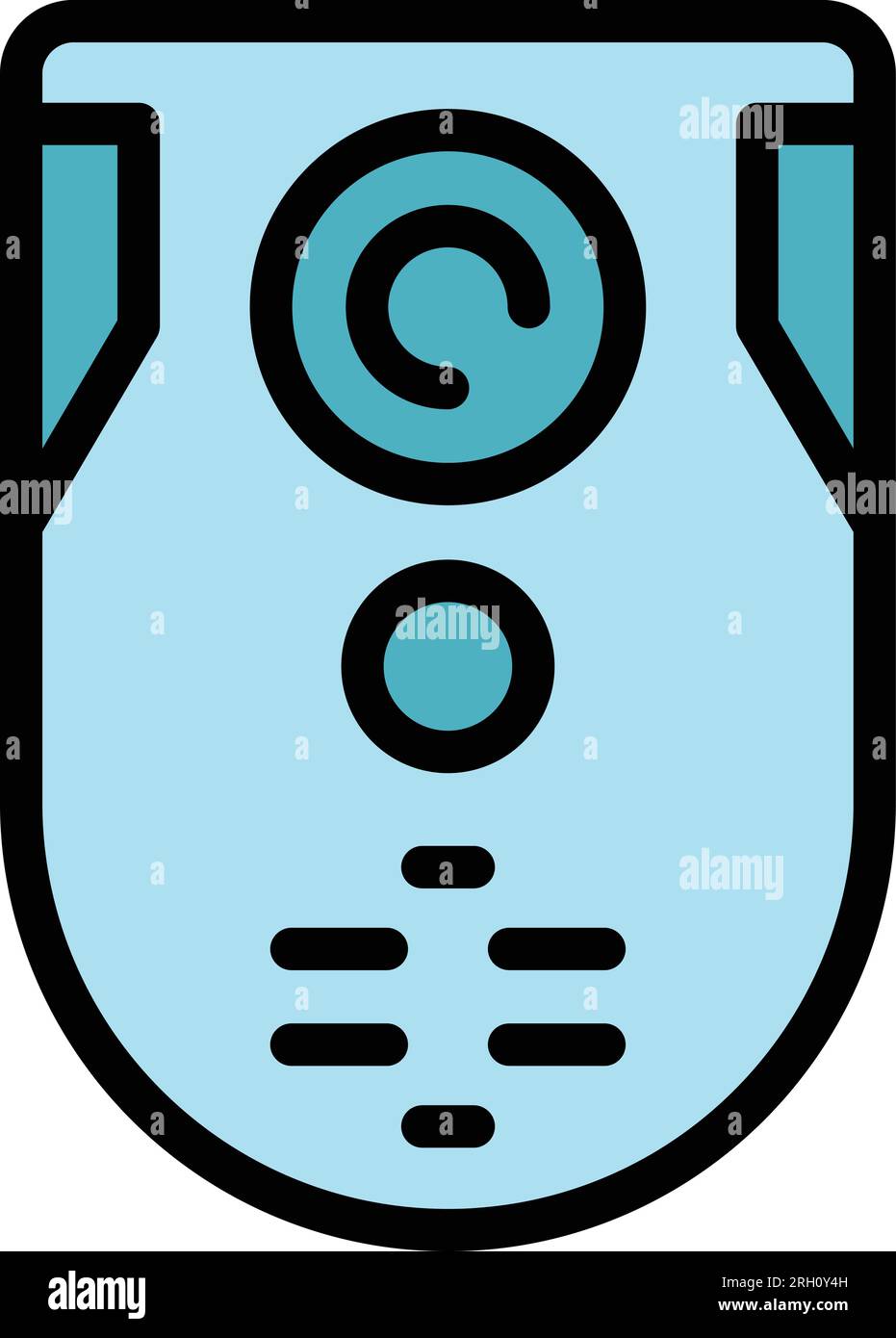 Home video intercom icon outline vector. Door system. Bell camera color ...