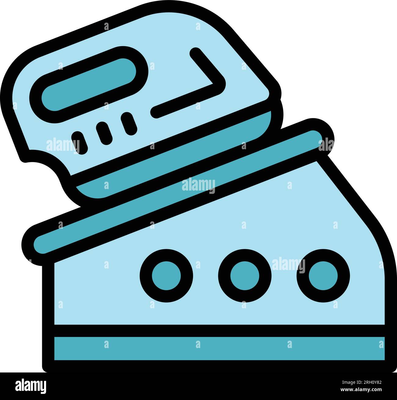 Iron steam icon outline vector. Cloth board. Electric ironing color ...