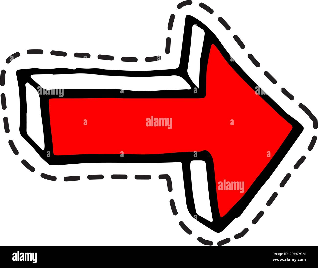 Red arrow right, direction sticker or icon vector Stock Vector Image ...