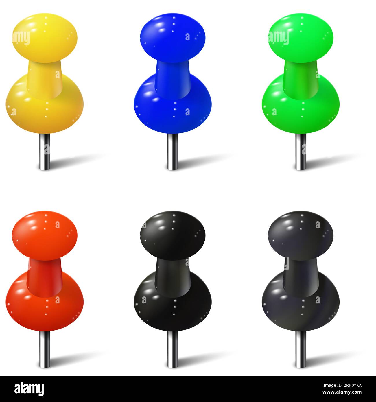 Drawing pins in board Stock Vector Images - Alamy