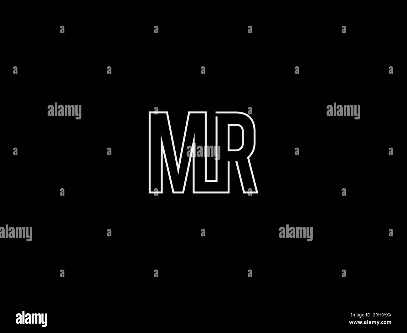 Initial MR letter Logo Design vector Template. Monogram or letter mark ...