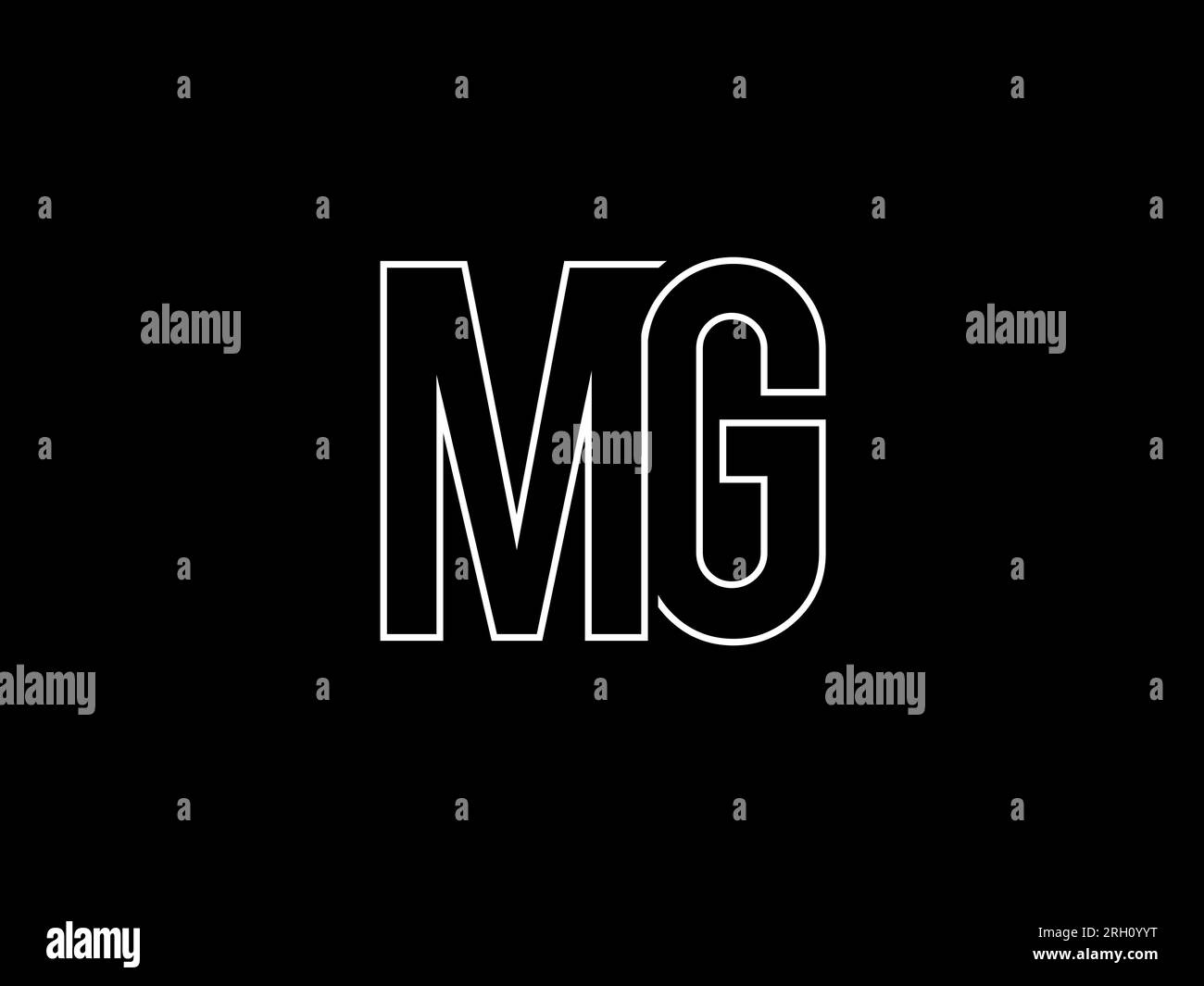 Initial MG letter Logo Design vector Template. Monogram or letter mark ...
