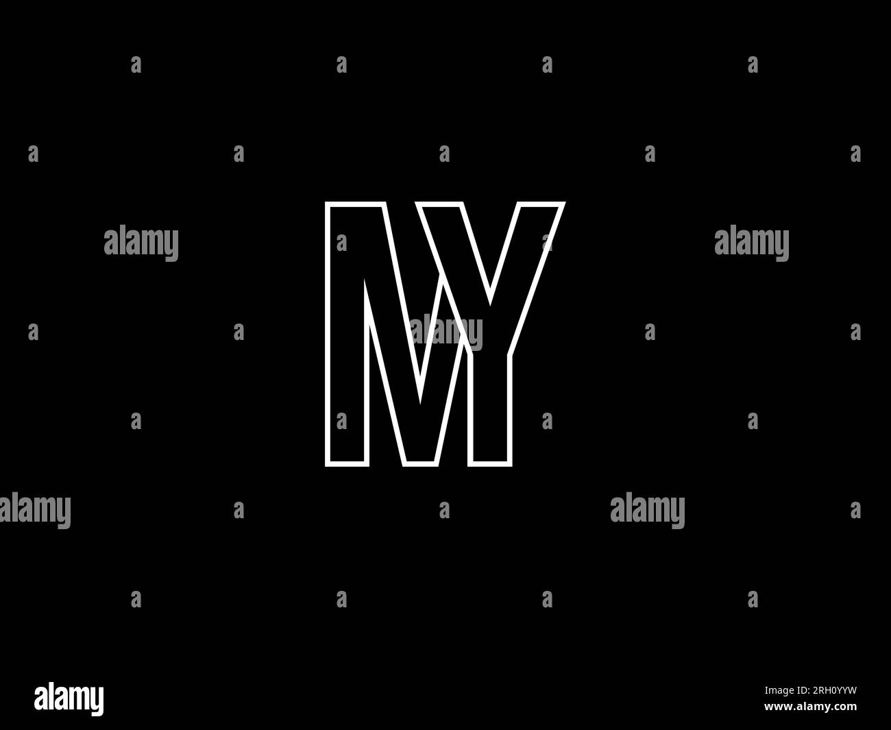 Initial MY letter Logo Design vector Template. Monogram or letter mark ...