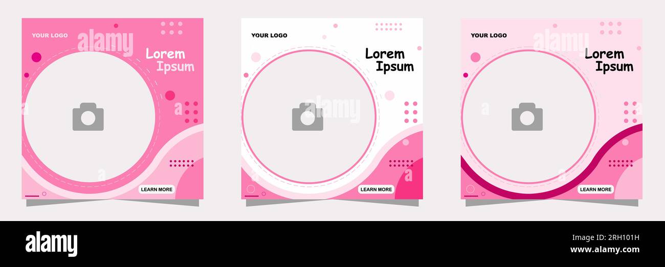 pink social media template Stock Vector Image & Art - Alamy