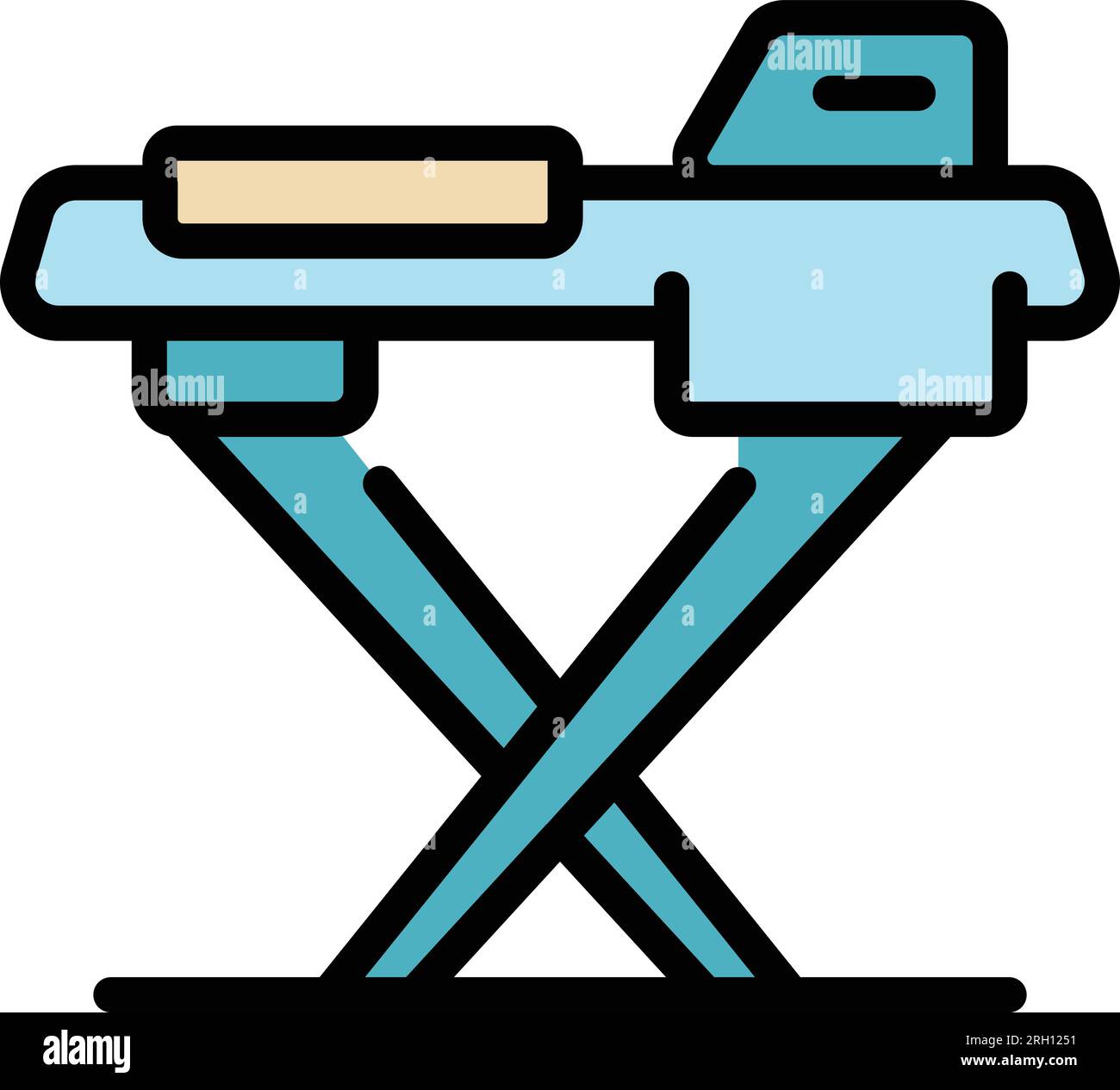 Electric ironing icon outline vector. Iron board. Steam house color ...