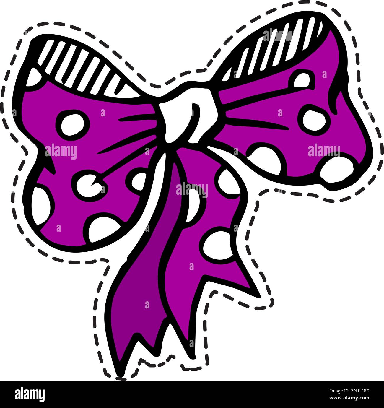 Ribbon bow decoration polka Stock Vector Images - Alamy