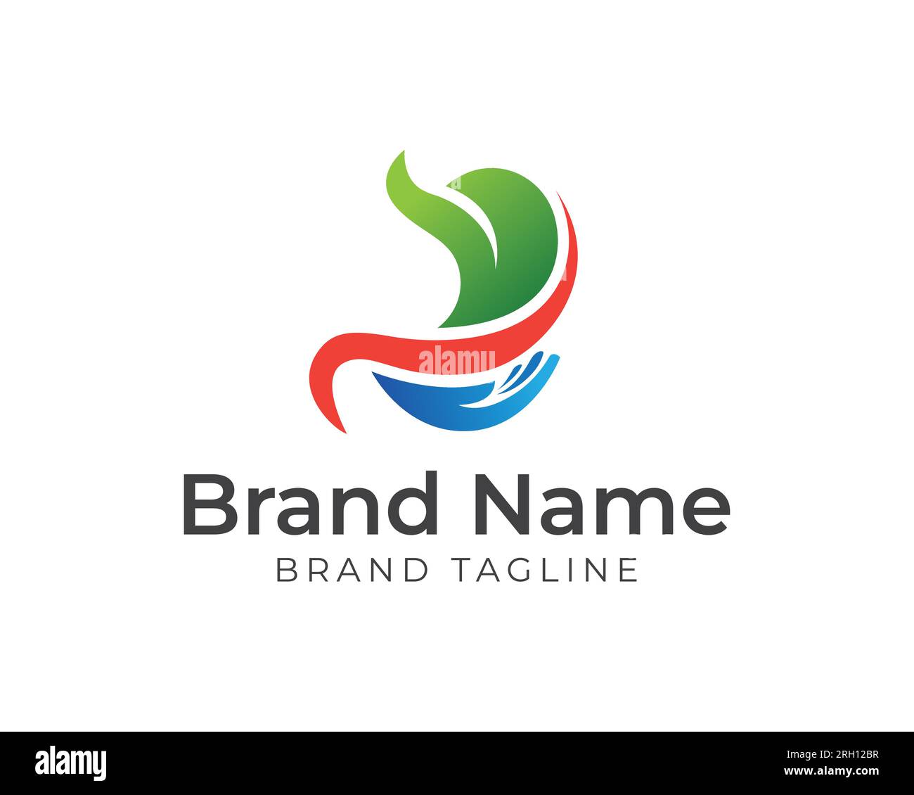 gastric or stomach health logo. stomach combination logo in the shape ...